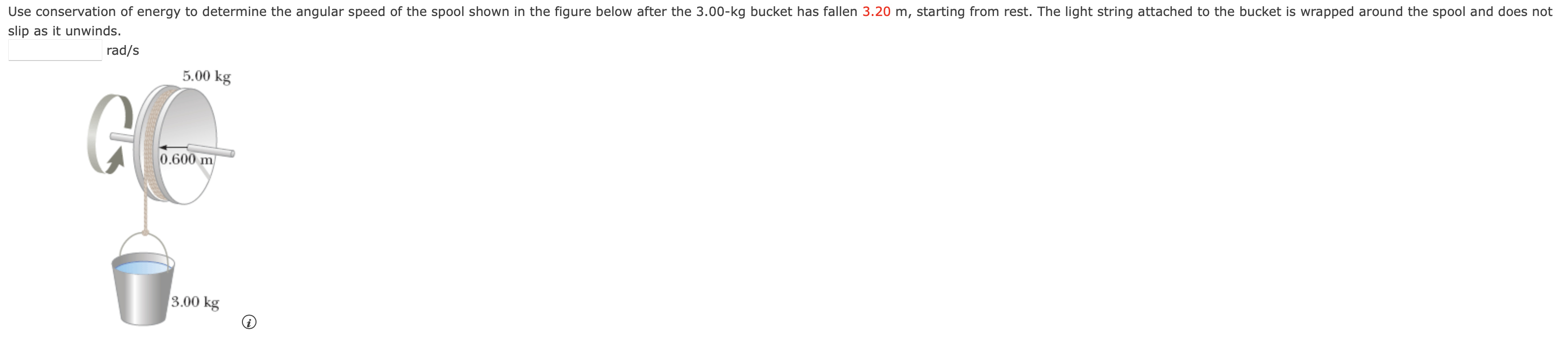 Solved Use conservation of energy to determine the angular | Chegg.com