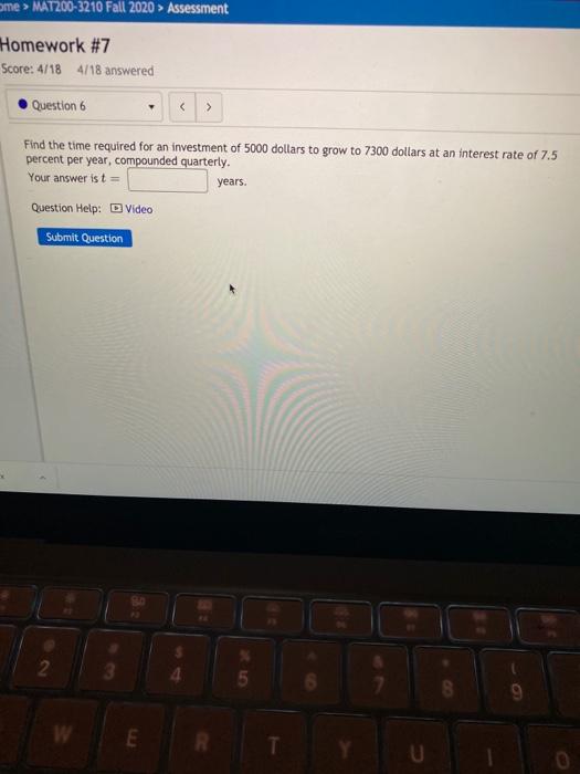 Solved ome > MAT200-3210 Fall 2020 > Assessment Homework #7 | Chegg.com