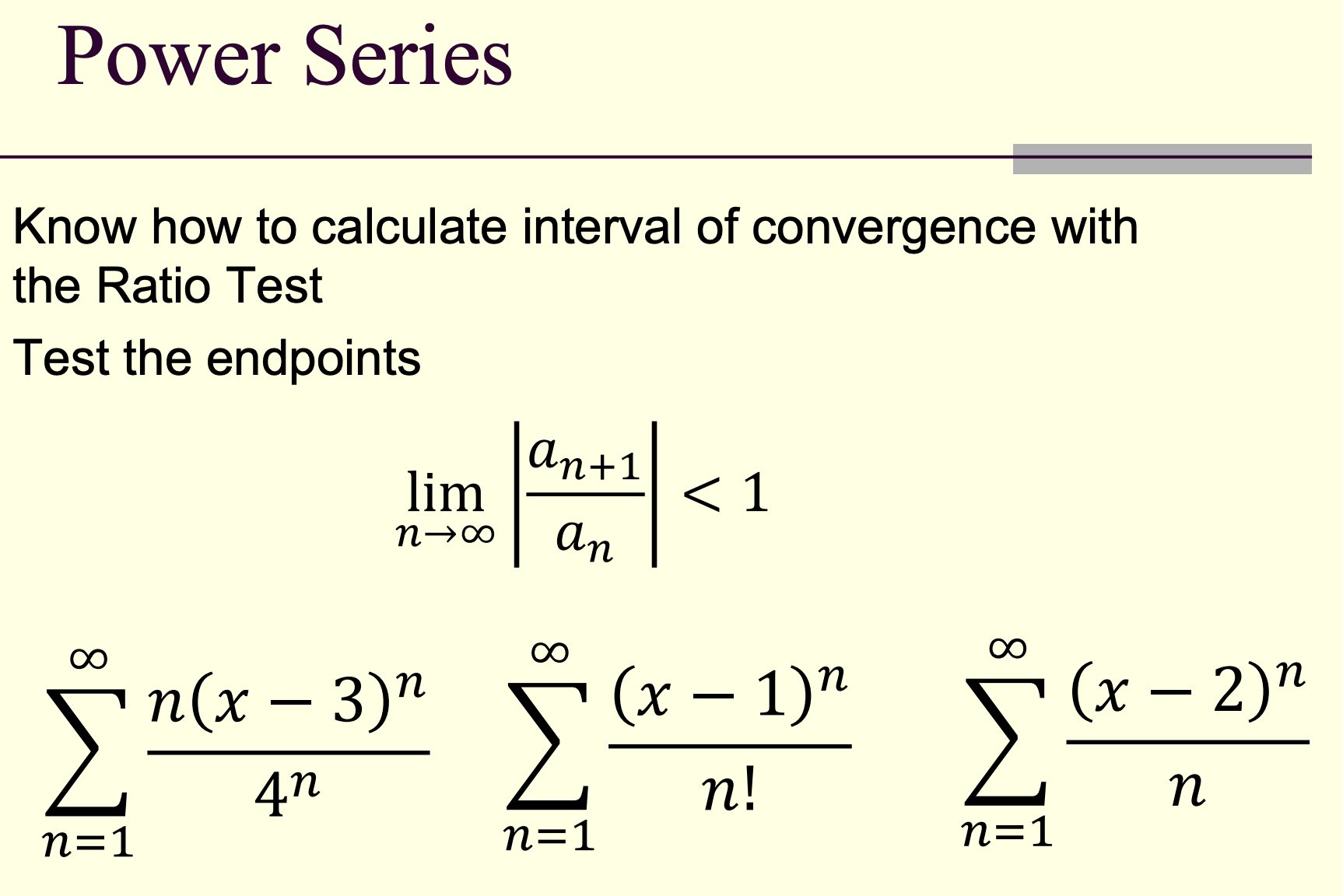 Solved Know how to calculate interval of convergence withthe | Chegg.com