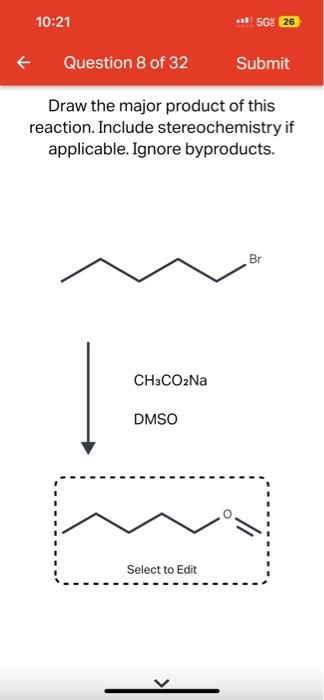 Solved Draw the major product of this reaction. Include | Chegg.com