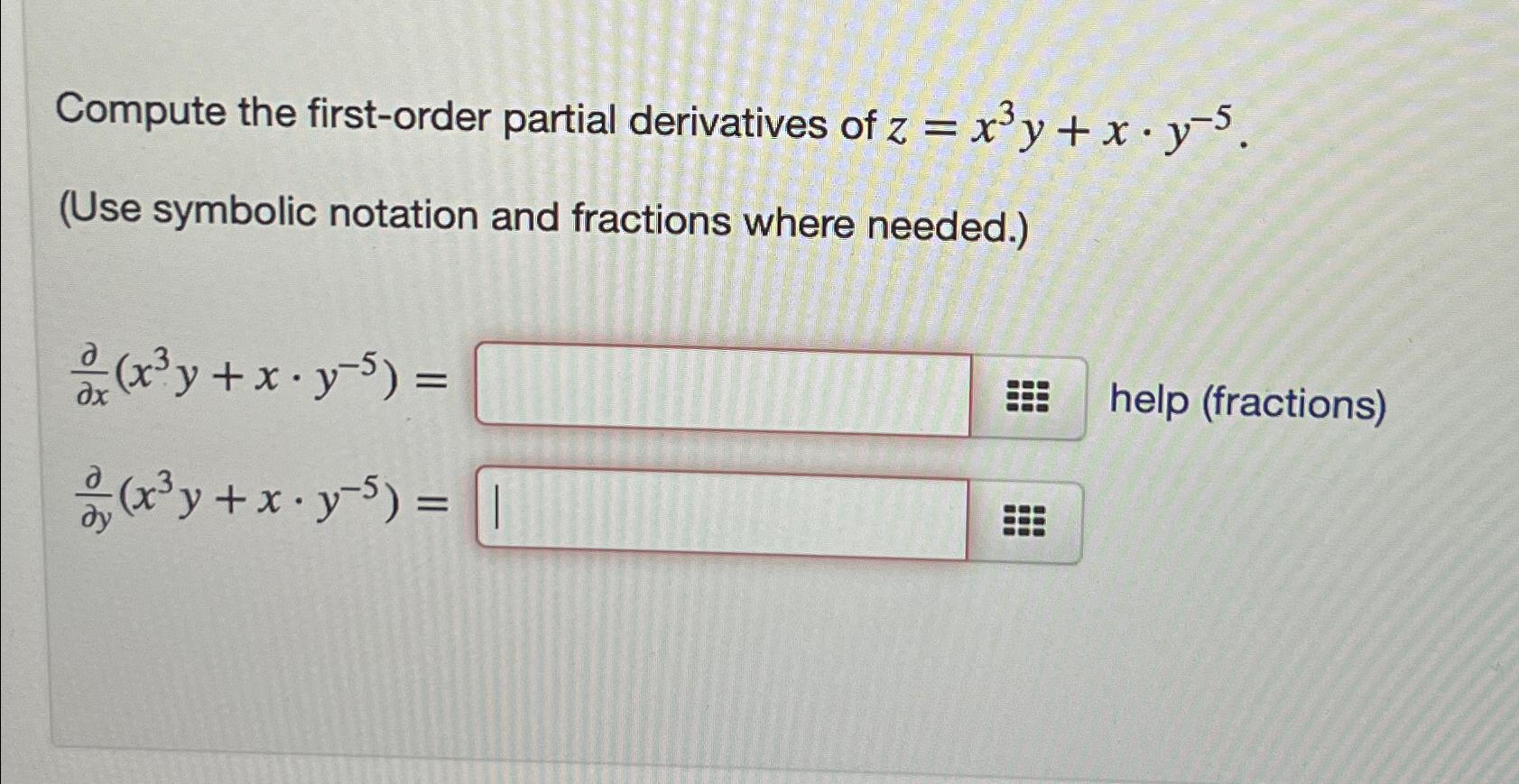 Solved Compute the first-order partial derivatives of | Chegg.com