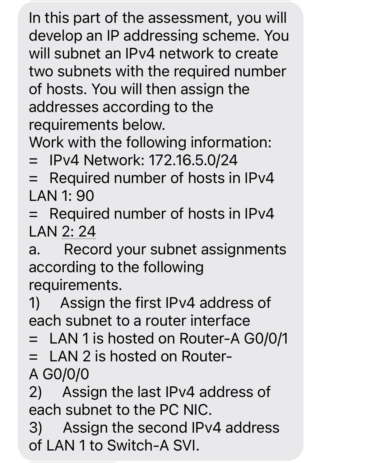 Solved In this part of the assessment, you will develop an | Chegg.com