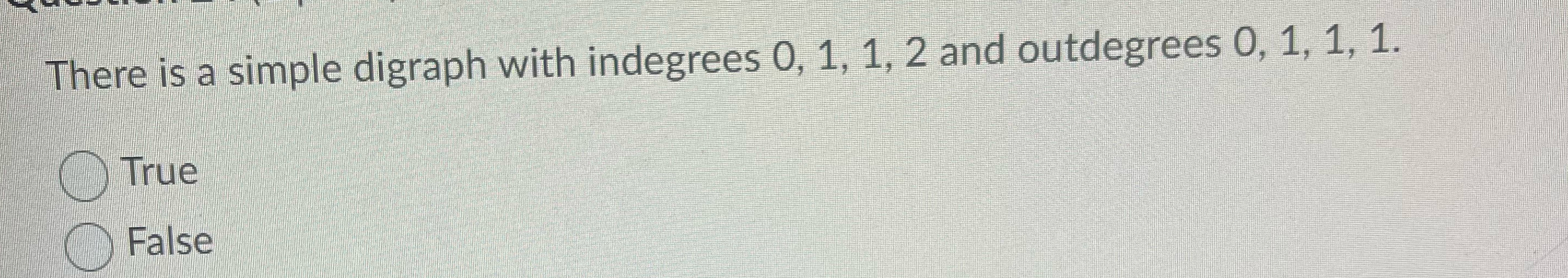 Solved There is a simple digraph with indegrees 0,1,1,2 ﻿and | Chegg.com