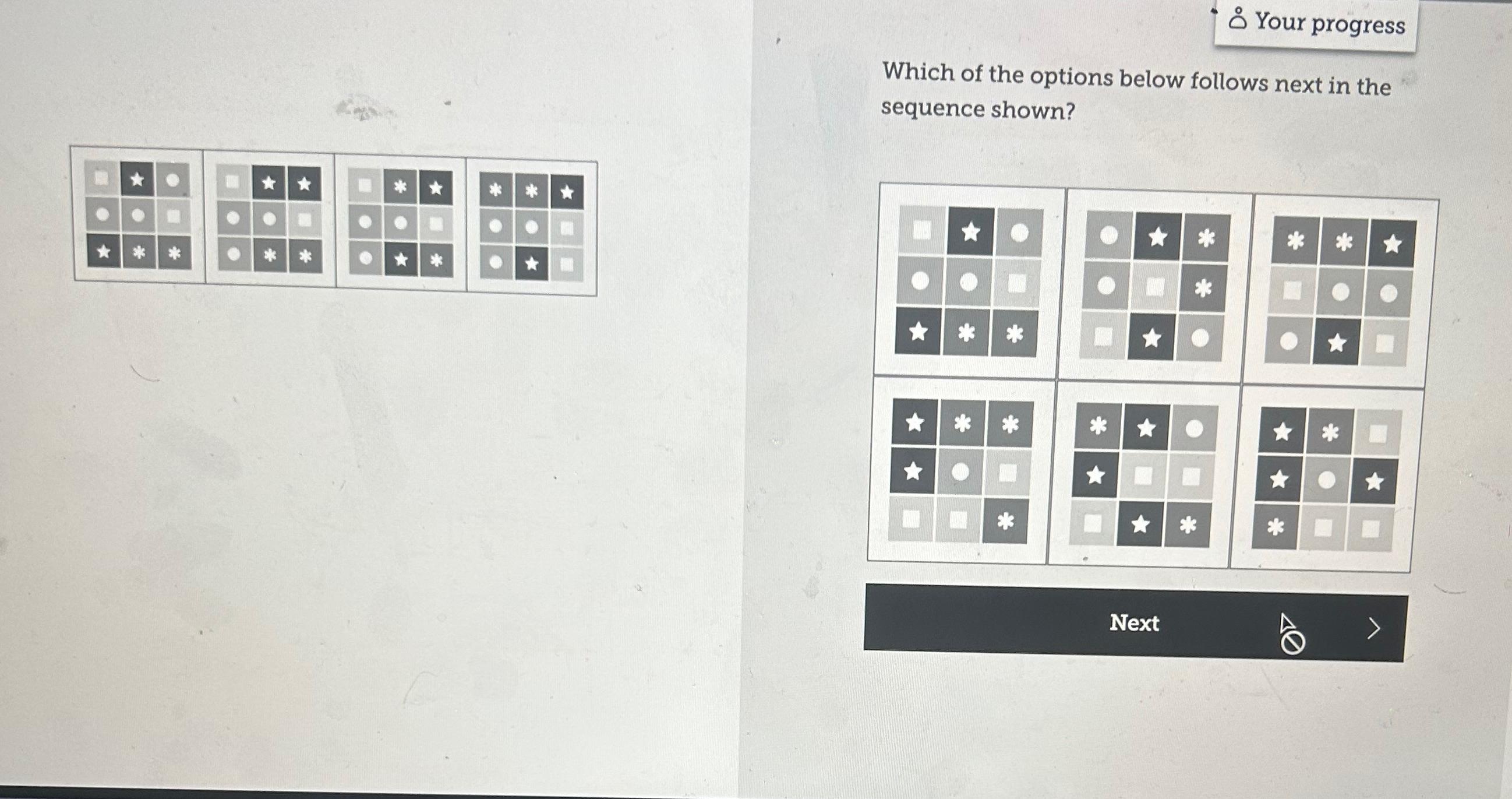 Solved Whats the next option for the sequence | Chegg.com