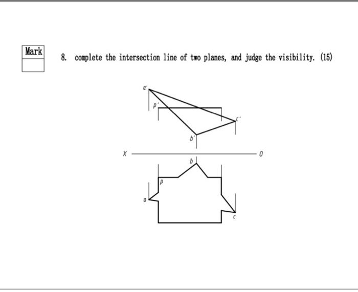 Solved 8. complete the intersection line of two planes, and | Chegg.com