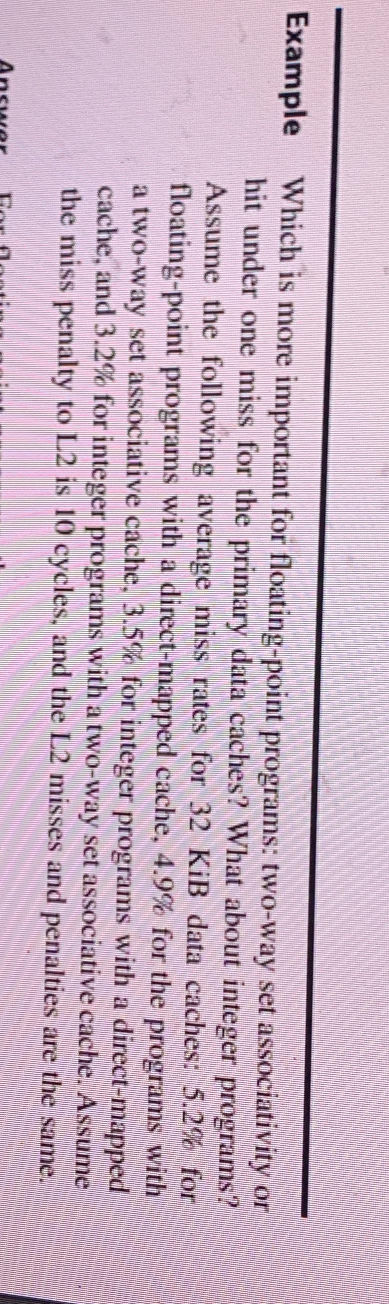 Solved Example Which is more important for floating-point | Chegg.com