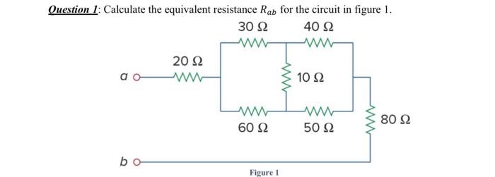 Solved Question 1: Calculate the equivalent resistance Rab | Chegg.com