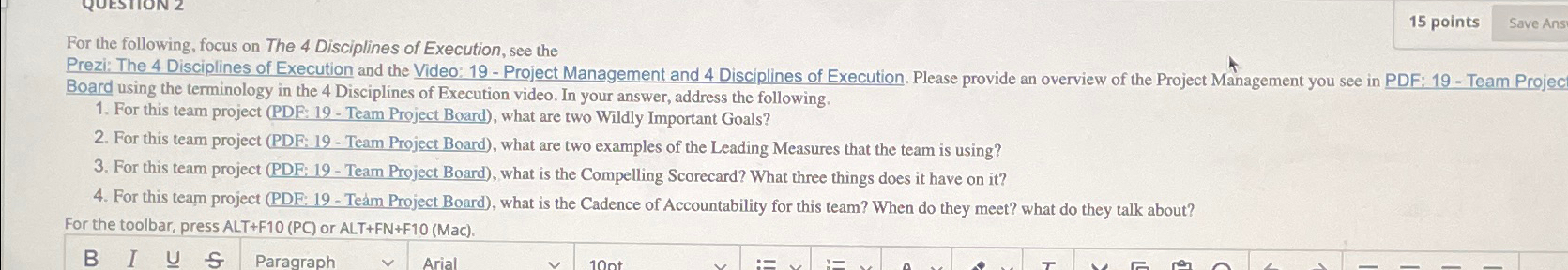 Solved 15 ﻿pointsFor the following, focus on The 4 | Chegg.com