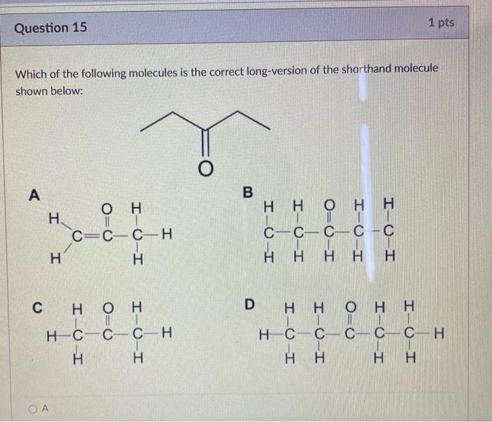 [solved] Which Of The Following Molecules Is The Correct L