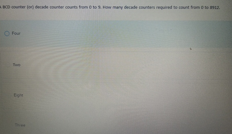 Solved BCD ﻿counter (or) ﻿decade counter counts from 0 ﻿to | Chegg.com