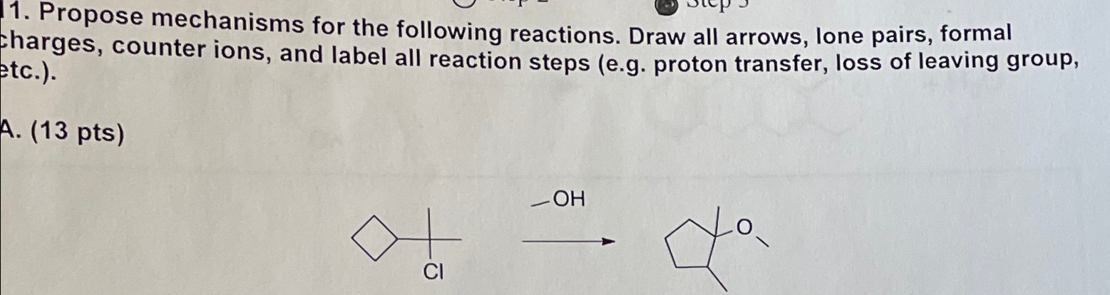 Solved Propose mechanisms for the following reactions. Draw | Chegg.com