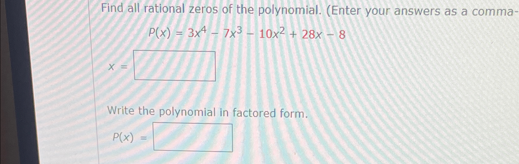 Find all rational zeros of the polynomial. (Enter | Chegg.com