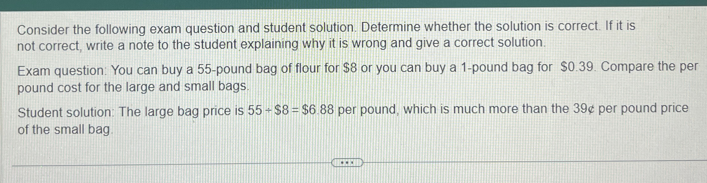 Solved Consider the following exam question and student | Chegg.com
