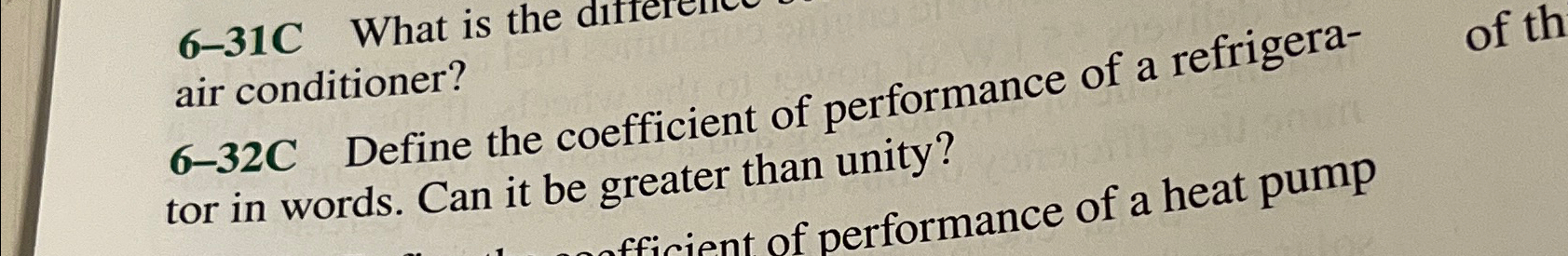 Solved 6-32C Define the coefficient of performance of a | Chegg.com