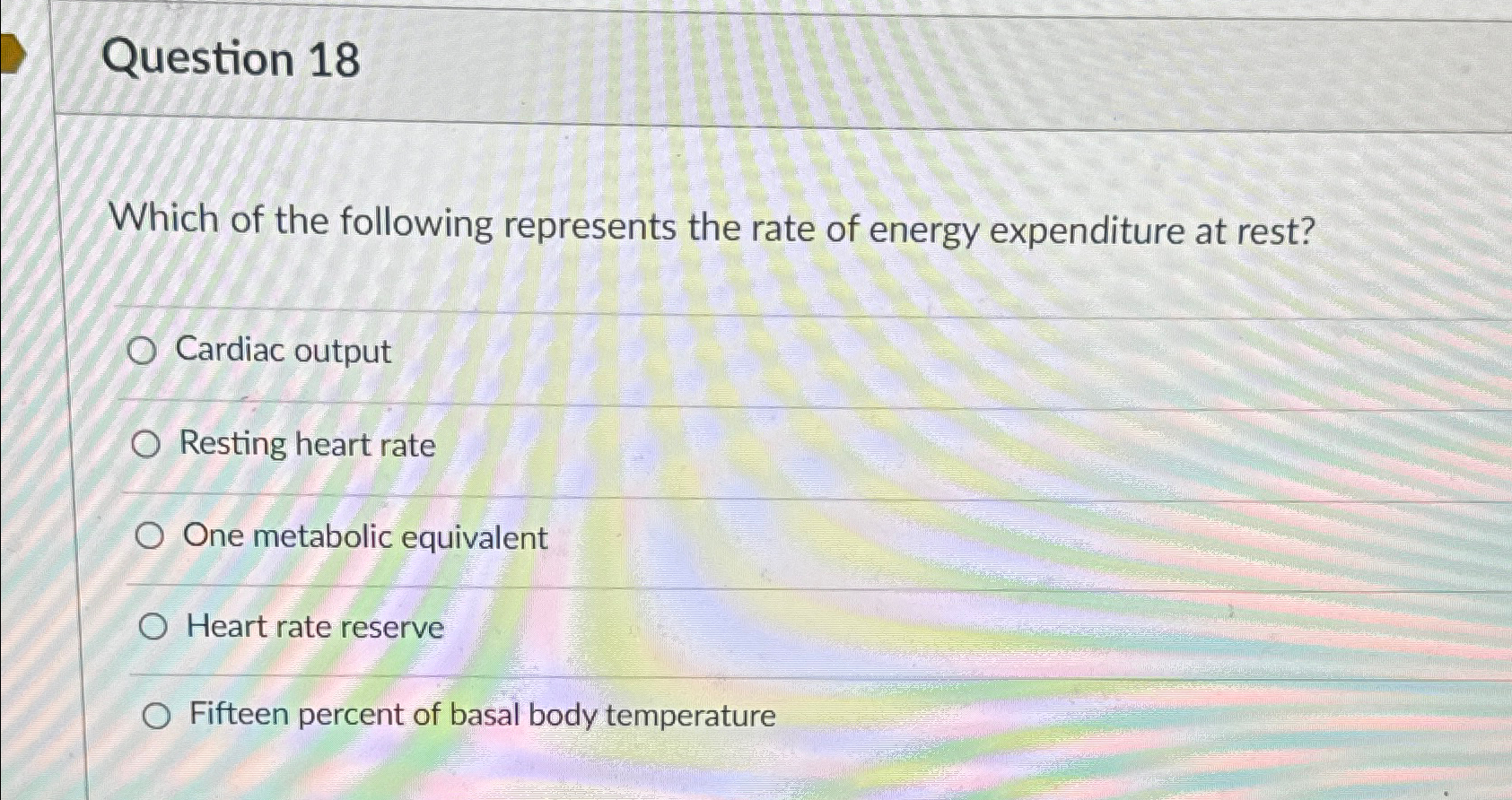 Solved Question 18Which of the following represents the rate | Chegg.com