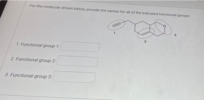 Solved For the molecule shown below, provide the names for | Chegg.com