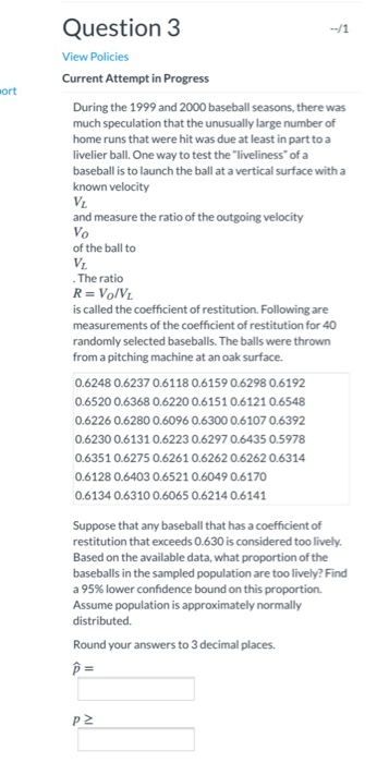 Solved Question 3 --/1 View Policies Current Attempt in | Chegg.com