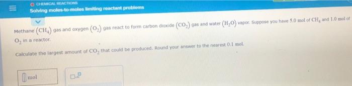 Solved O CEMCALEACH = Solving molesto moles limiting | Chegg.com