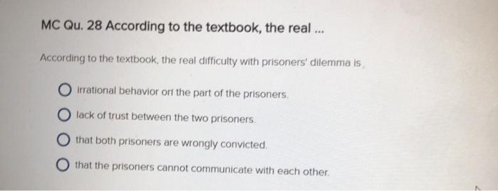 Solved MC Qu. 28 According to the textbook, the real.... | Chegg.com Solved MC Qu. 28 According to the textbook, the real.... | Chegg.com