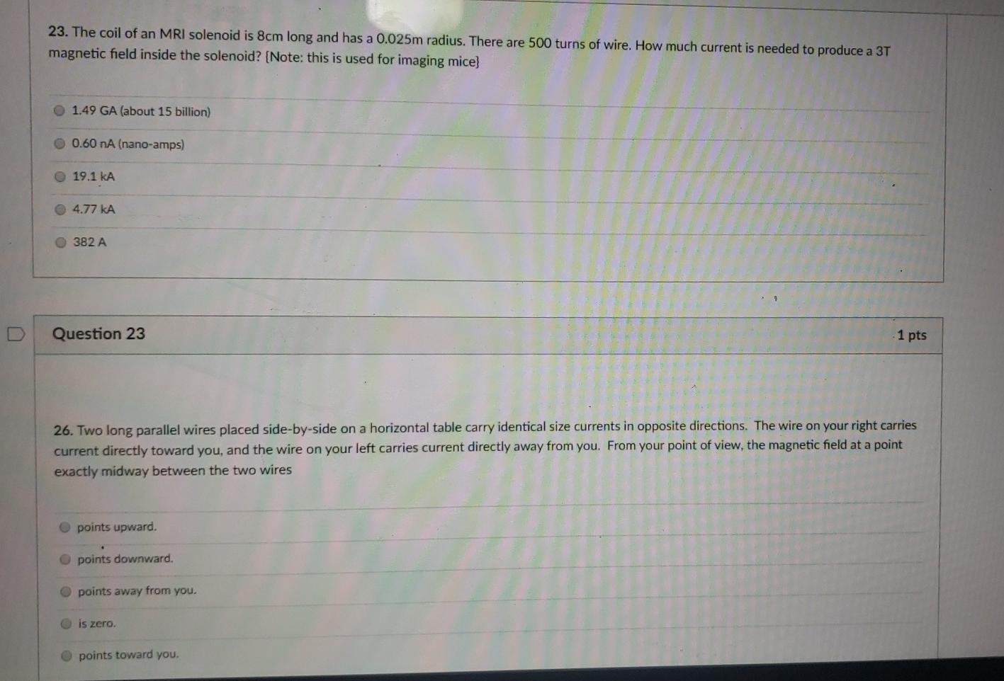 Solved 23. The coil of an MRI solenoid is 8cm long and has a | Chegg.com