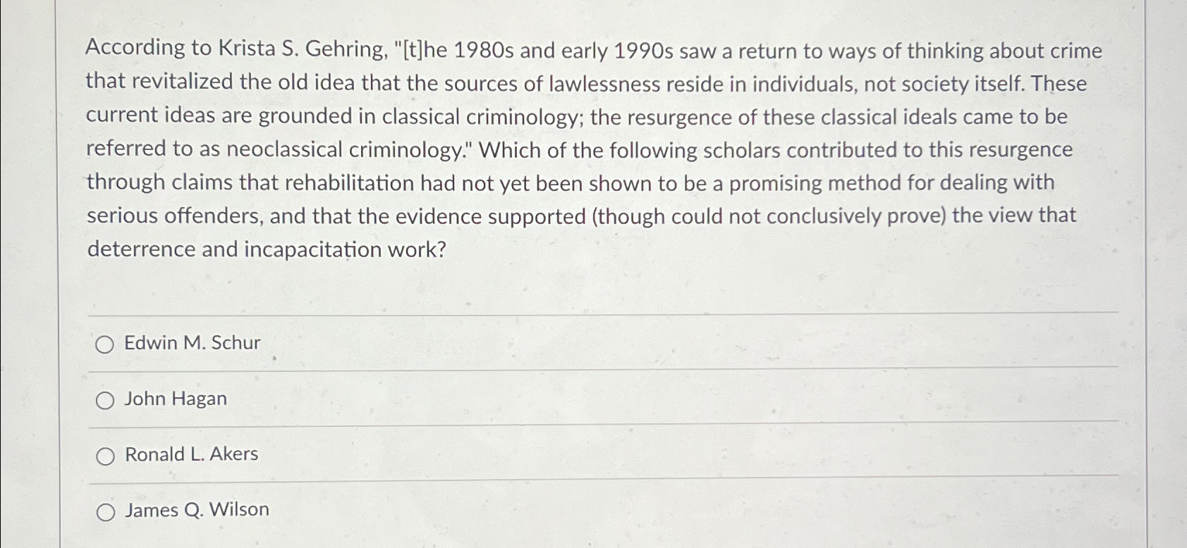 Solved According to Krista S. ﻿Gehring, "[t]he 1980 ﻿s and | Chegg.com
