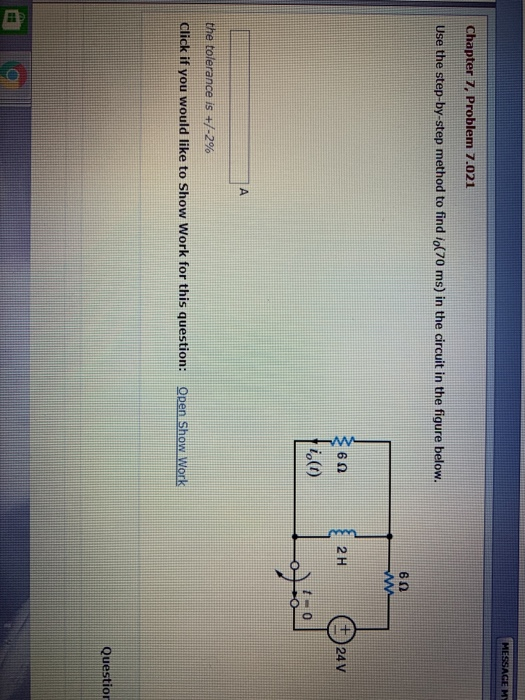 Solved MESSAGEM Chapter 7, Problem 7.021 Use the | Chegg.com
