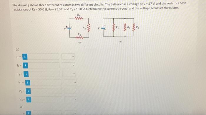Solved The drawing shows three different resistors in two | Chegg.com