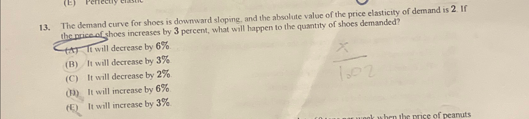 Solved The demand curve for shoes is downward sloping, and | Chegg.com