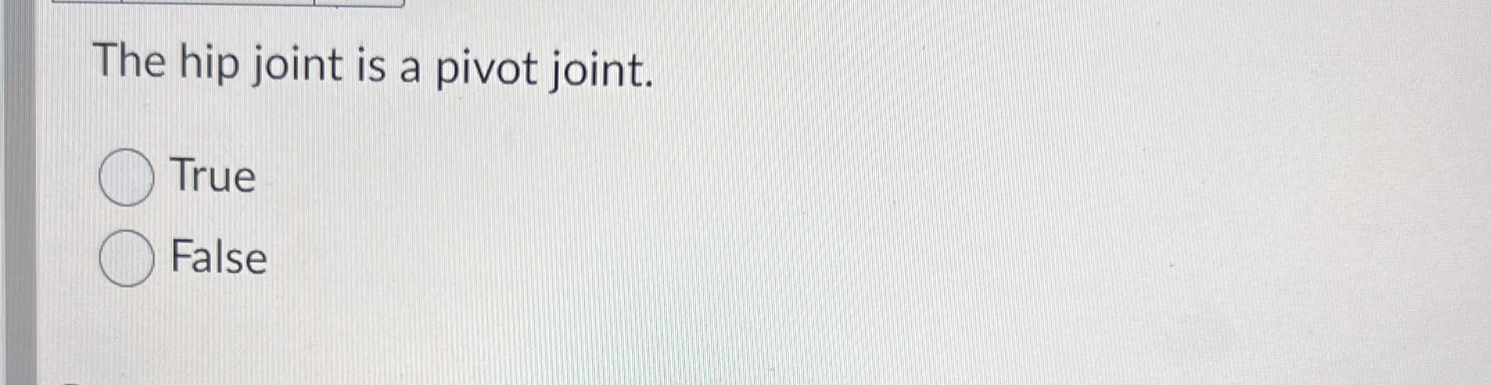 Solved The hip joint is a pivot joint. ﻿TrueFalse | Chegg.com