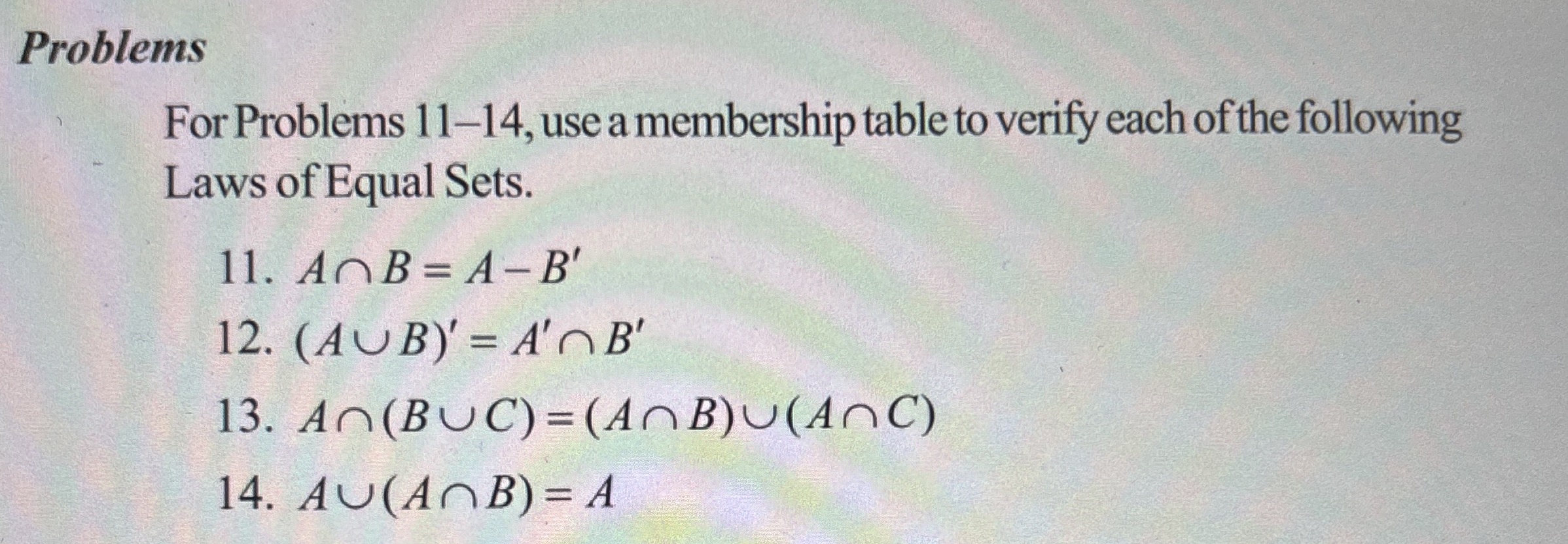 Solved ProblemsFor Problems 11-14, ﻿use a membership table | Chegg.com