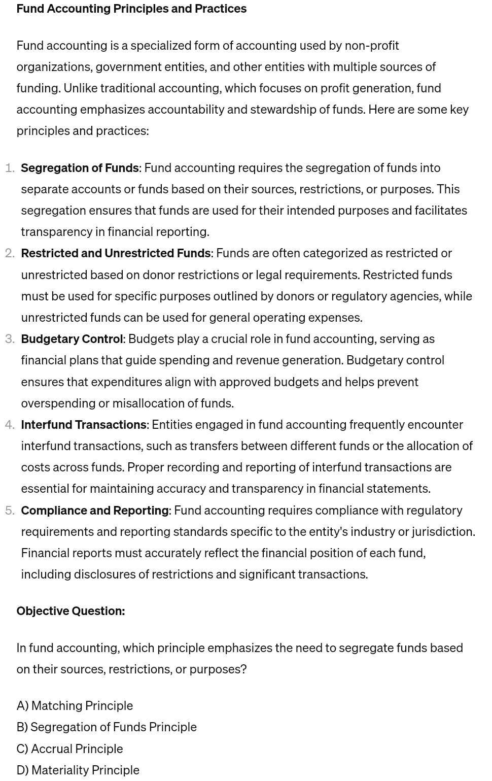 Solved Fund Accounting Principles and PracticesFund | Chegg.com