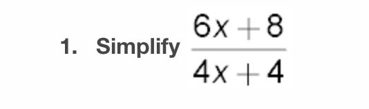 Solved Simplify 6x+84x+4 | Chegg.com