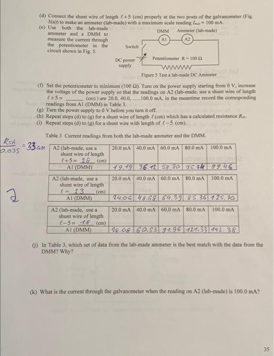 Shunt resistance required for a full-scale deflection | Chegg.com