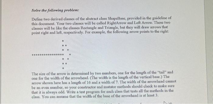 Solve The Following Problem Define Two Derived 
