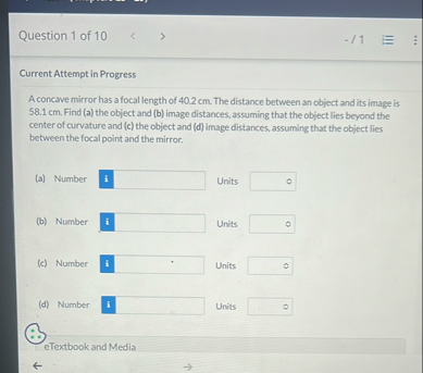 Solved Question 1 ﻿of 10-/1Current Attempt in ProgressA | Chegg.com