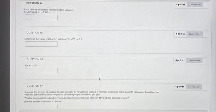 Solved Let z denote a standard normal trandom variable Find | Chegg.com