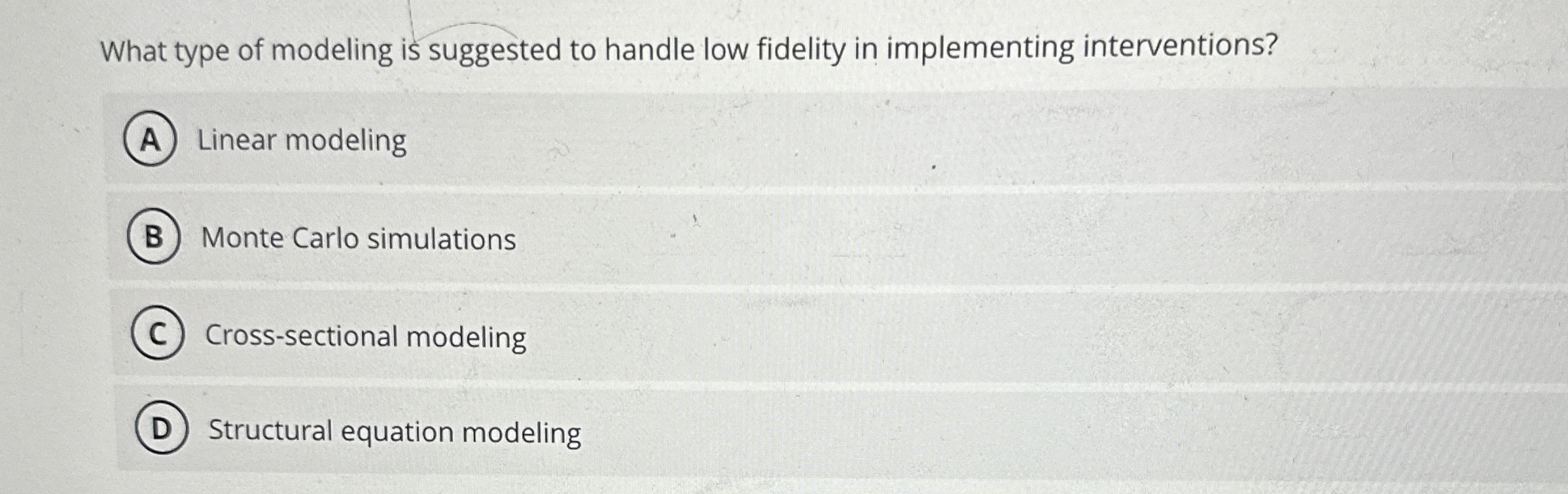 Solved What type of modeling is suggested to handle low | Chegg.com