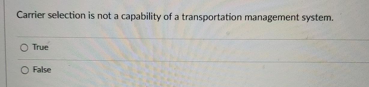 Solved Carrier selection is not a capability of a | Chegg.com