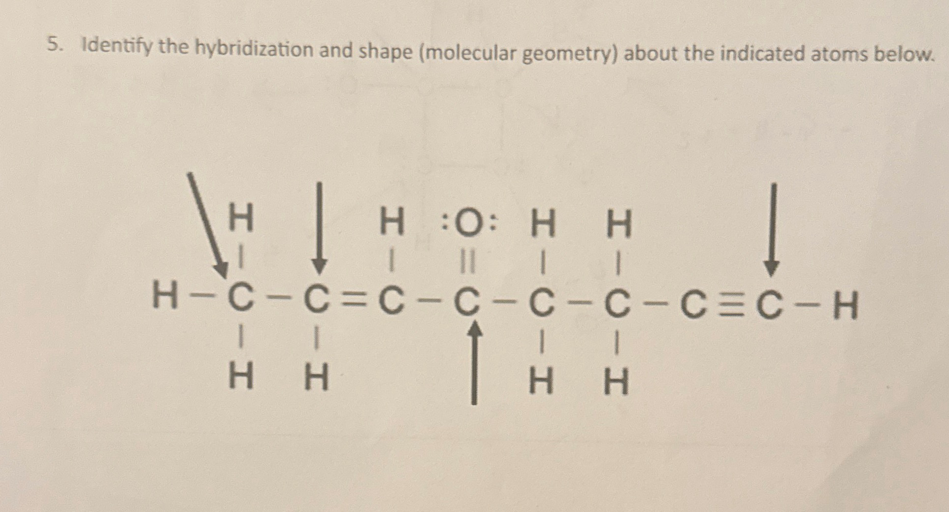 Solved Identify the hybridization and shape (molecular | Chegg.com
