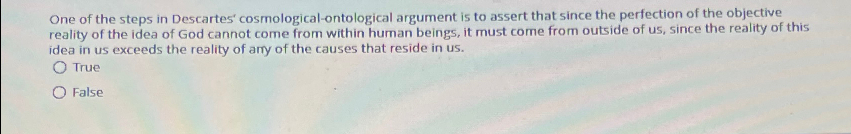 Solved One of the steps in Descartes' | Chegg.com