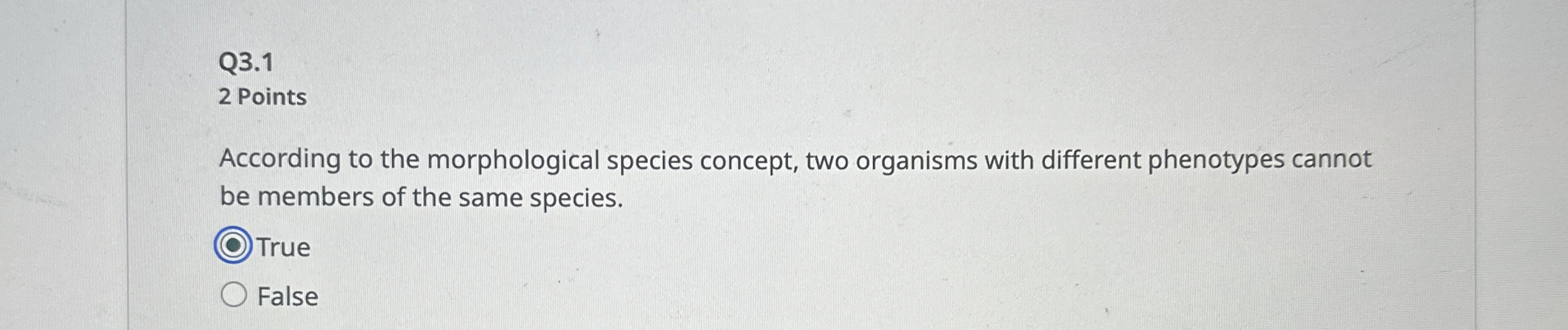 Solved Q3.12 ﻿PointsAccording to the morphological species | Chegg.com