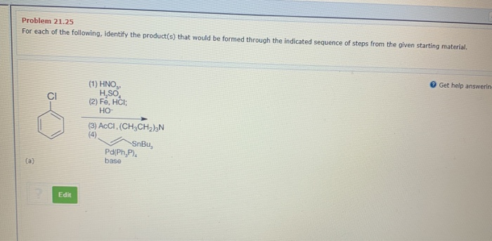 Solved Problem 21.25 For each of the following, identify the | Chegg.com