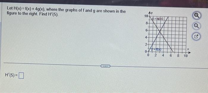 Solved Let H(x)=f(x)+4g(x), where the graphs of f and g are | Chegg.com