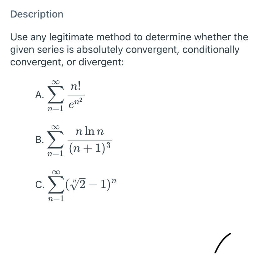 Solved DescriptionUse any legitimate method to determine | Chegg.com