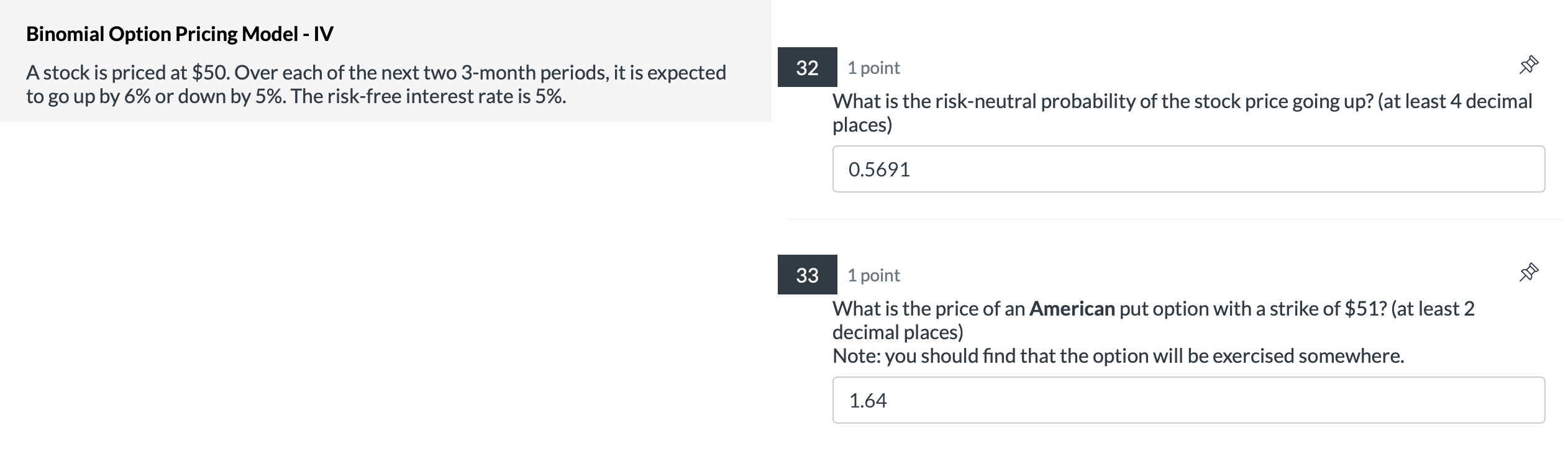 Solved Binomial Option Pricing Model - ﻿IVA stock is priced | Chegg.com