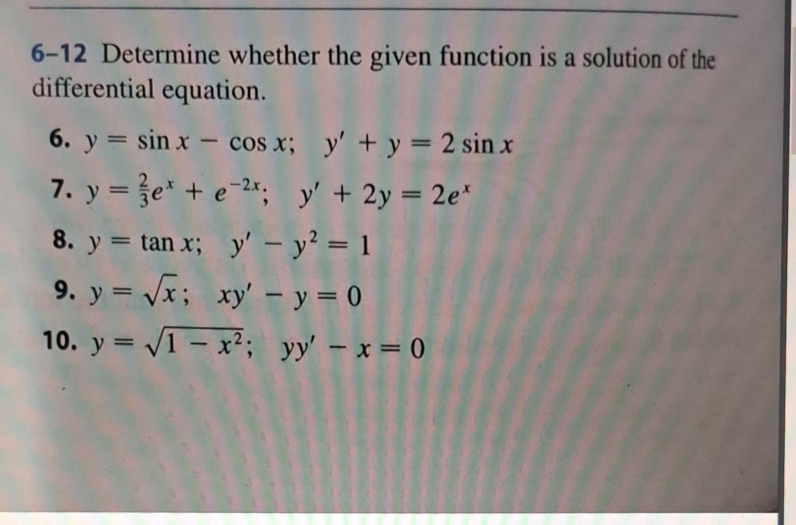 Solved 6-12 Determine whether the given function is a | Chegg.com Solved 6-12 Determine whether the given function is a | Chegg.com