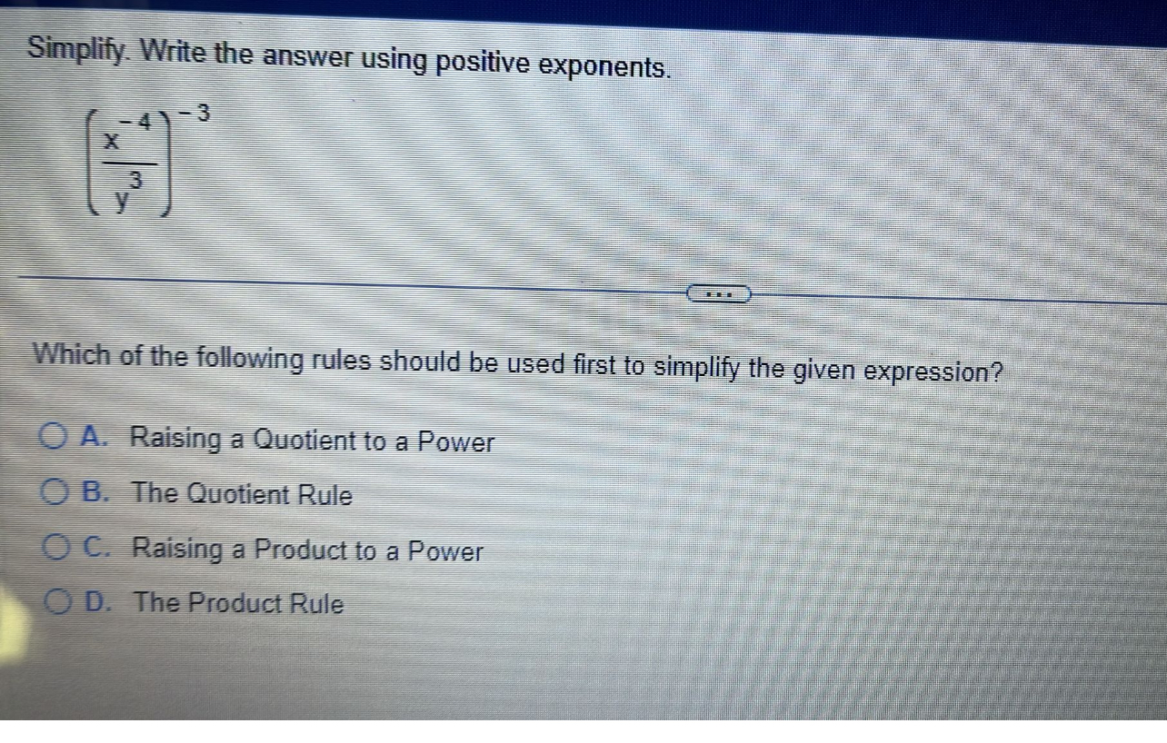 Solved Simplify. Write the answer using positive | Chegg.com