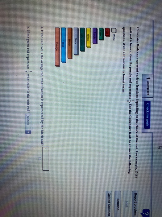Solved 1 attempt lett Check my work ? Report problem | Chegg.com