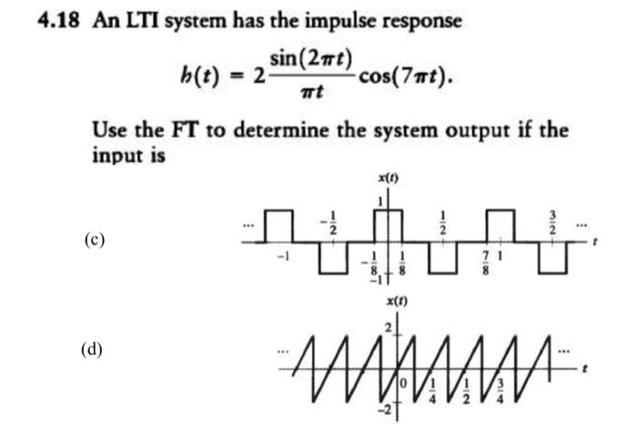 Solved use the FS to FT formula to solve this problem,since | Chegg.com