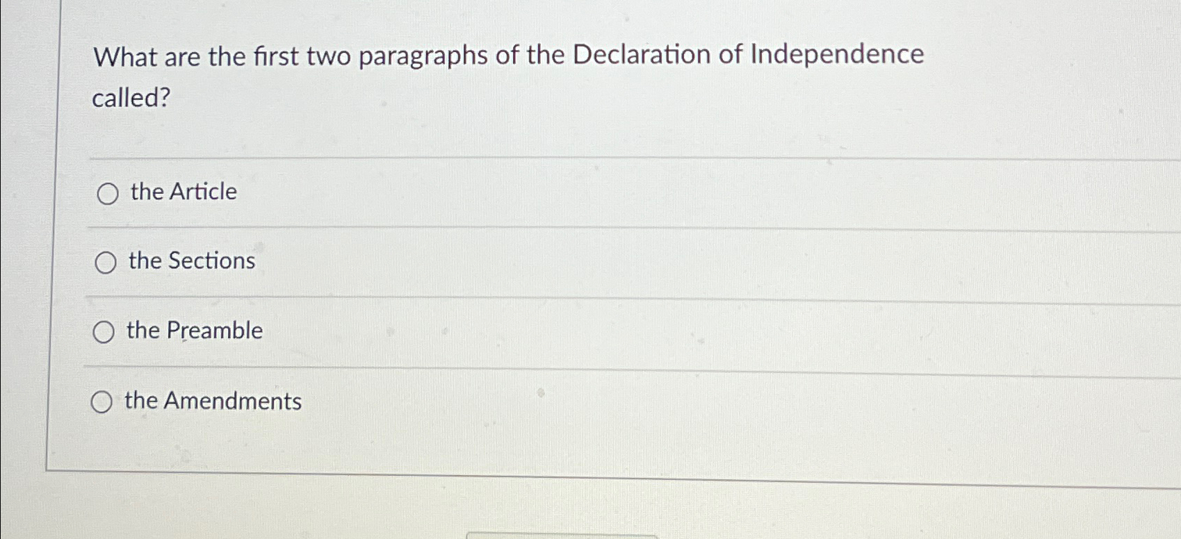 Solved What are the first two paragraphs of the Declaration | Chegg.com